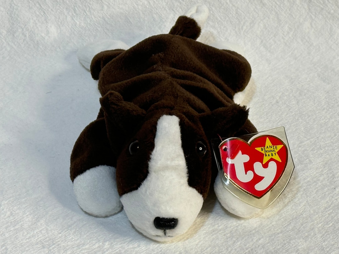 TY Beanie Baby Bruno the Terrier Dog Puppy, PVC Pellets 8.5" Beanbag ...