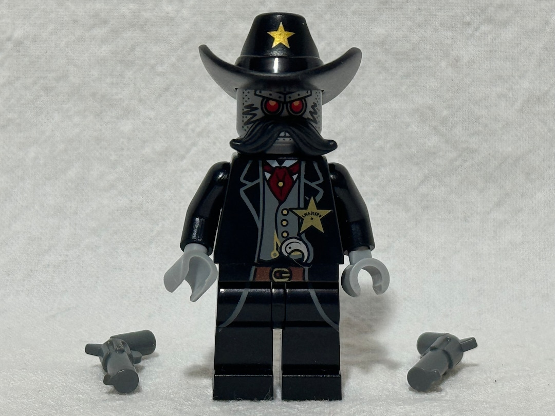The Lego Movie Robot Cowboy Sheriff With 2 Gun Accessories Retired ...