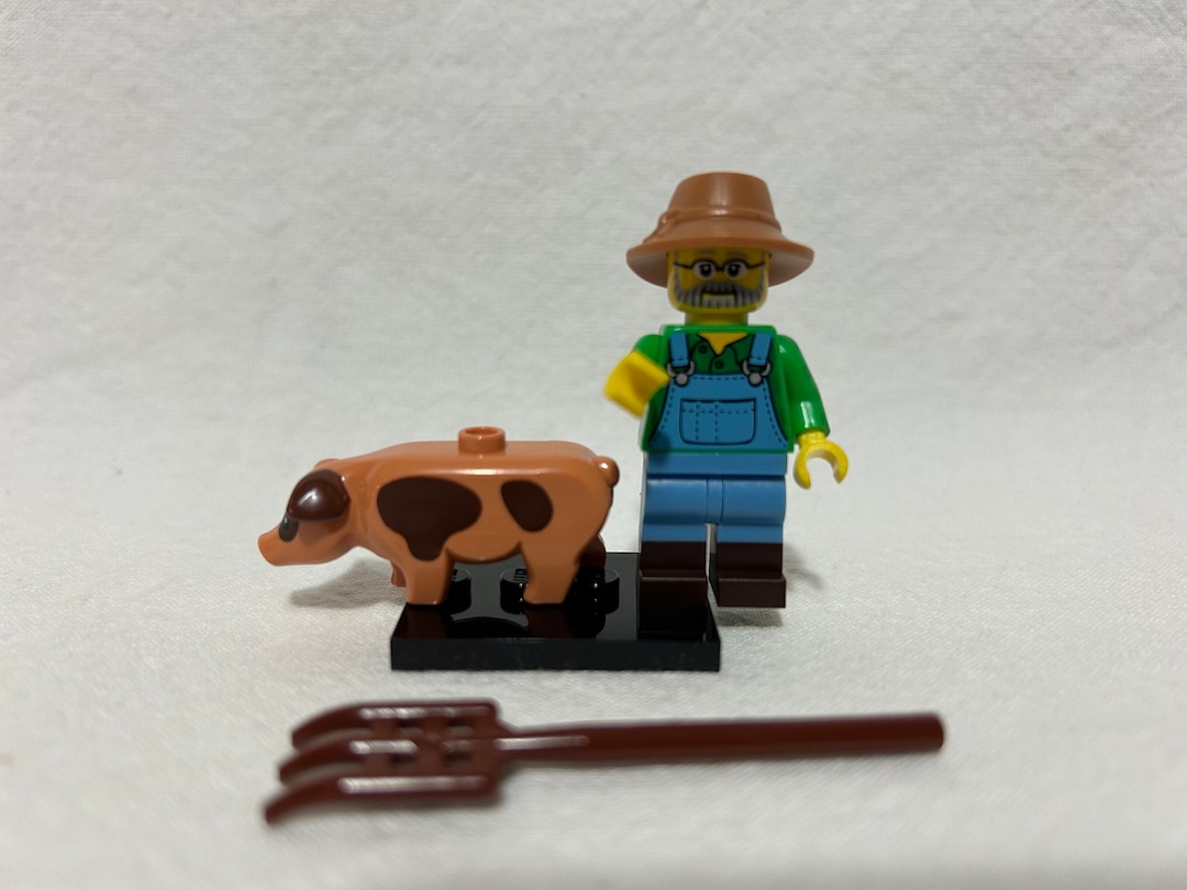 Lego Minifigures CMF Series 15 Farmer With Pig 71011-1 - Etsy