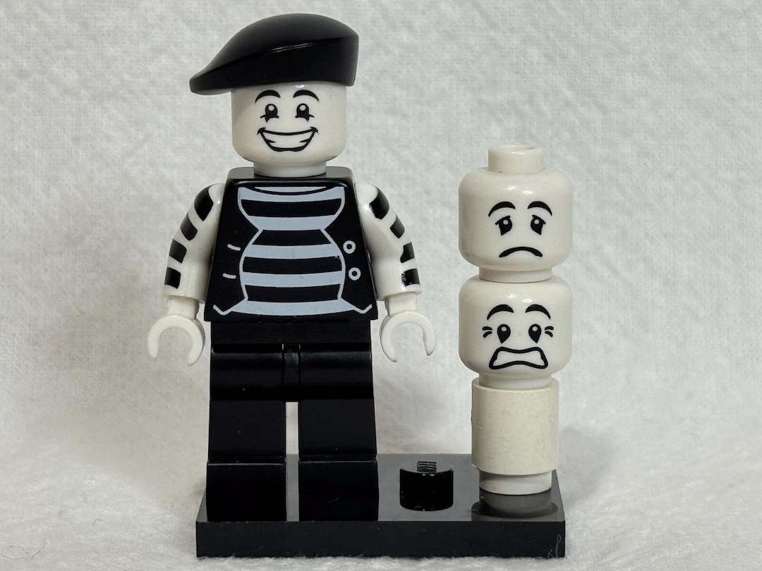 Lego Mime Minifigure CMF Series 2, Includes Accessories and Stand ...