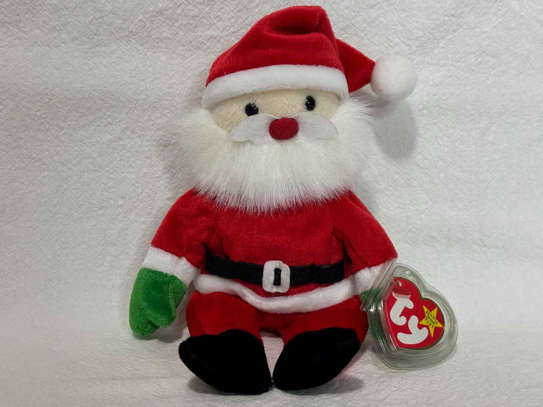 TY Beanie Baby Santa Jolly Elf Christmas Holiday PE Beanbag Plush ...