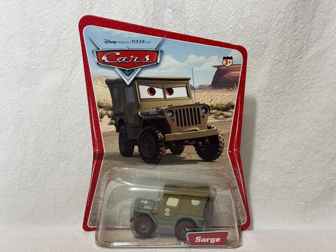 Disney Pixar Cars Sarge 1942 WWII Army Jeep, New in Box, Factory Sealed ...