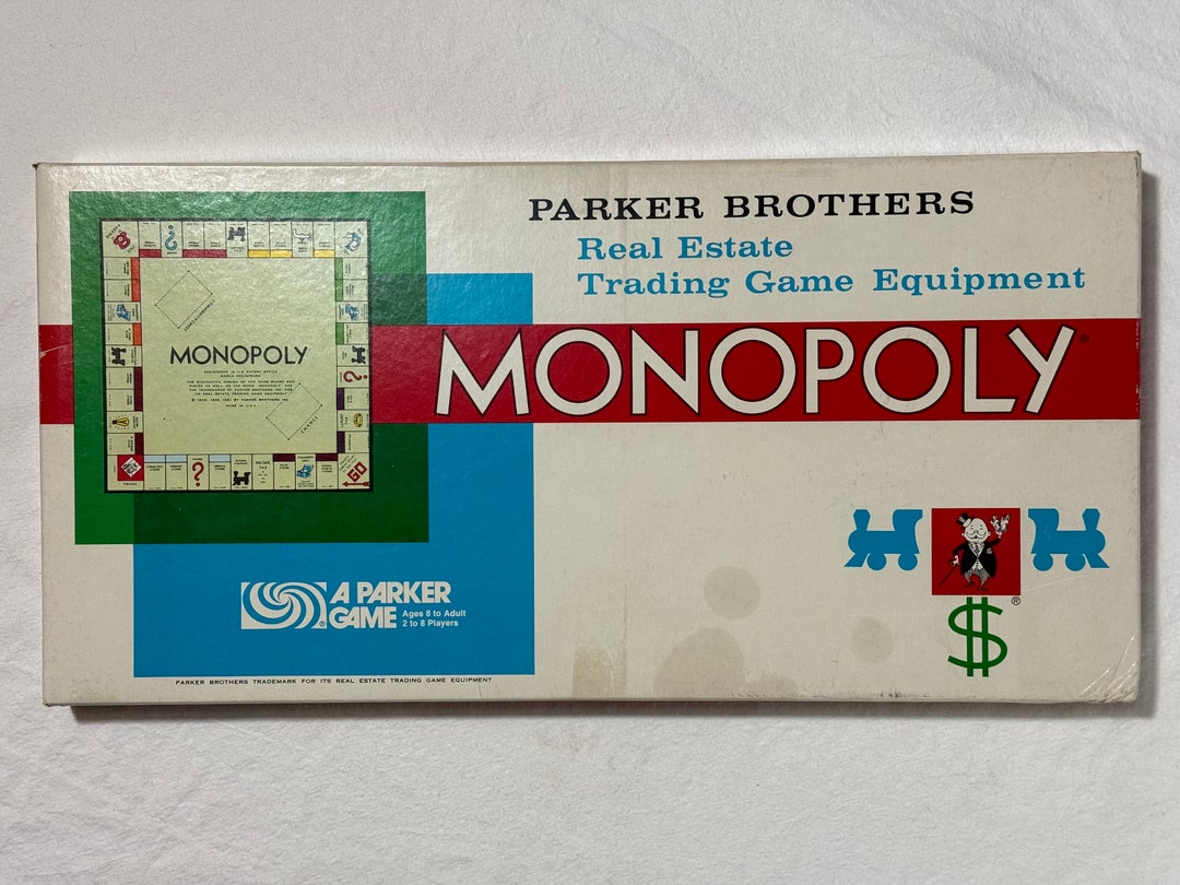 Vintage 1961 Monopoly Board Game, Pre-owned Complete 8 Metal Tokens ...