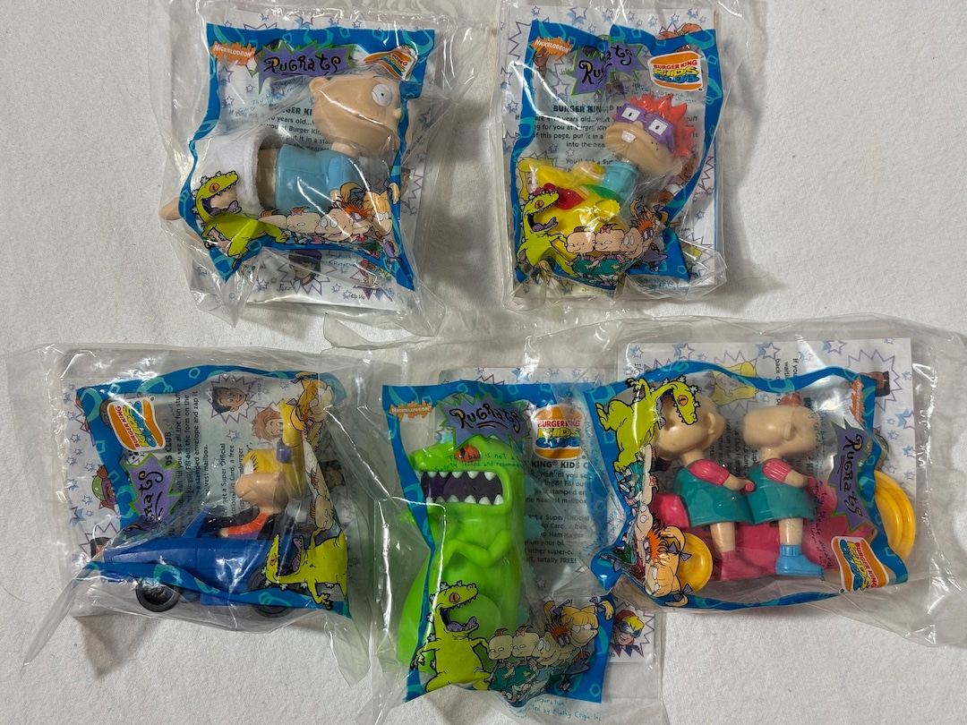 Vintage 1998 Rugrats Burger King Kids Club Meal Toys Complete Set of 5 ...