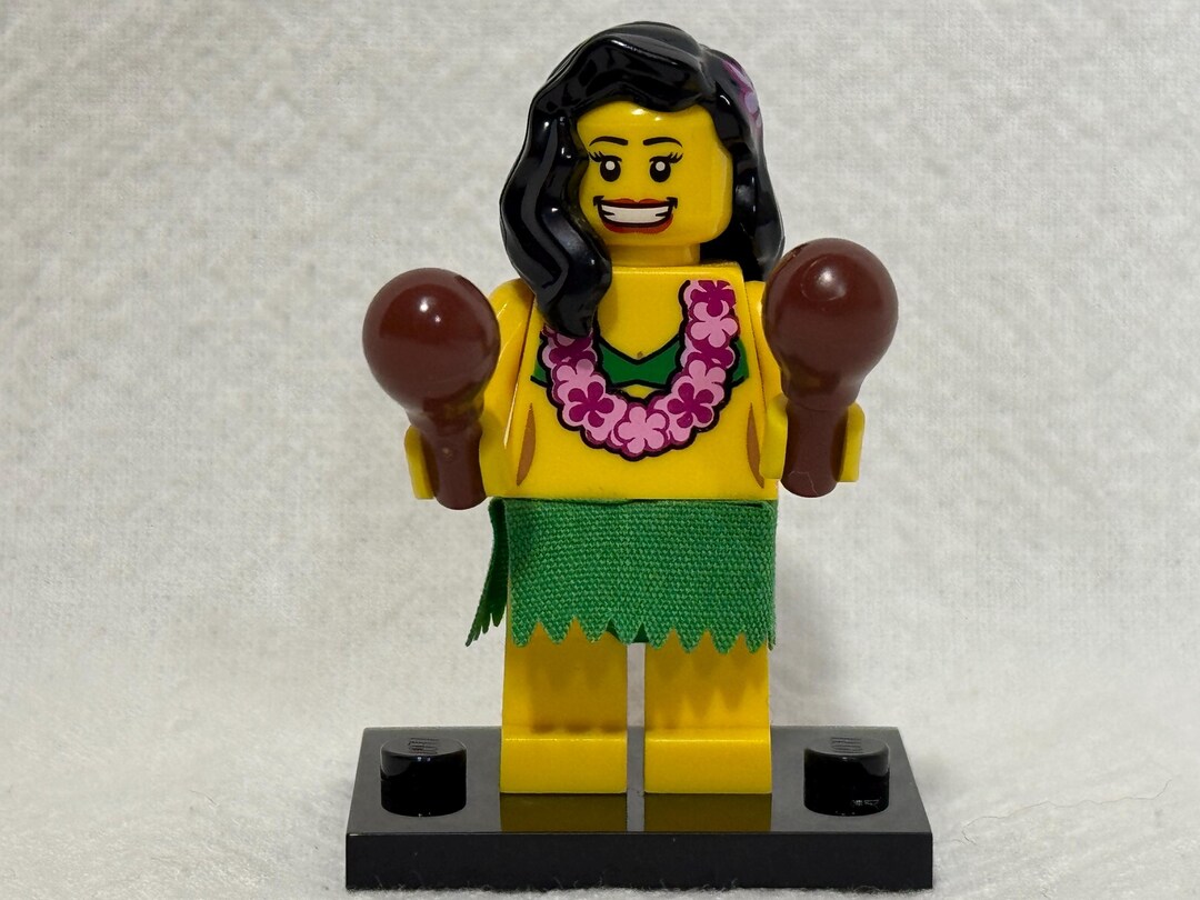 Lego Hawaiian Hula Dancer Minifigure CMF Series 3, Includes Accessories ...