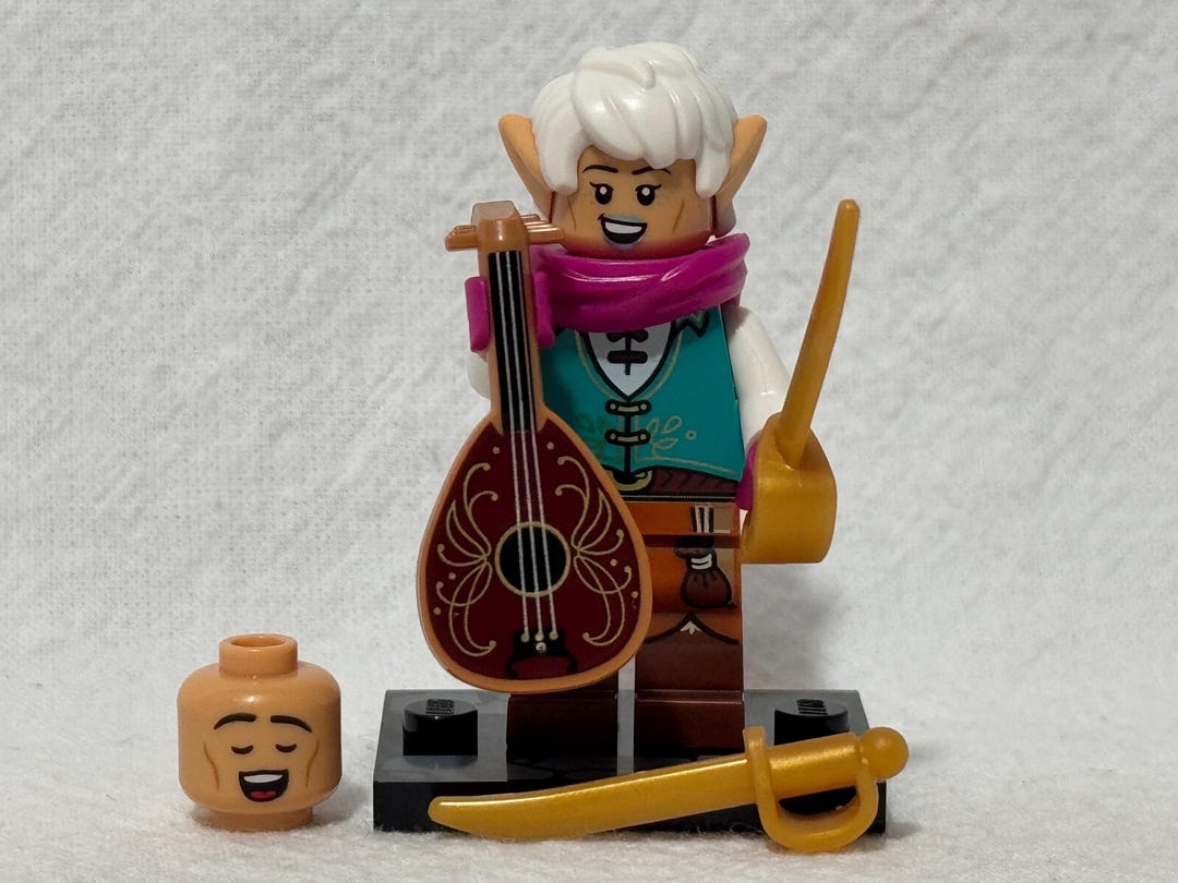 Lego Minifigure Elf Bard Dungeons & Dragons CMF Series 71047-9, Retired ...