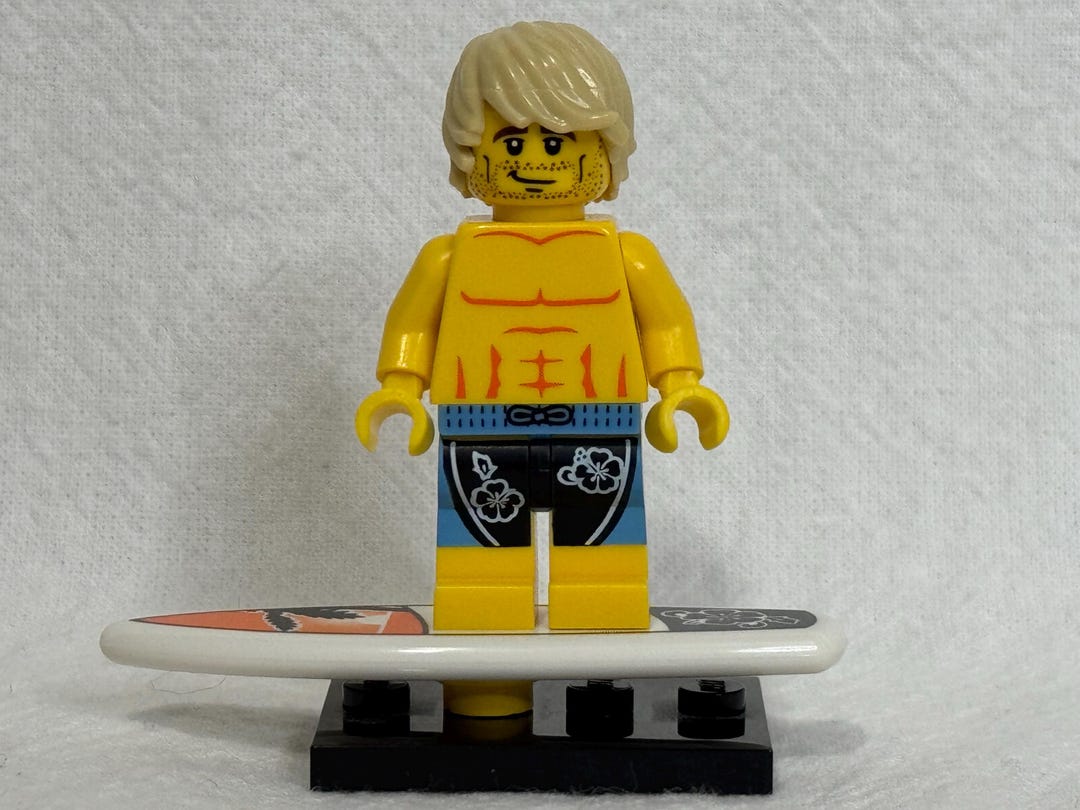 Lego Surfer Minifigure CMF Series 2, Includes Accessories Stand ...