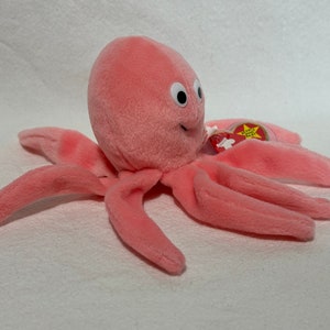 TY Beanie Baby Inky the Octopus PVC Pellets Beanbag Plush Soft Stuffed ...