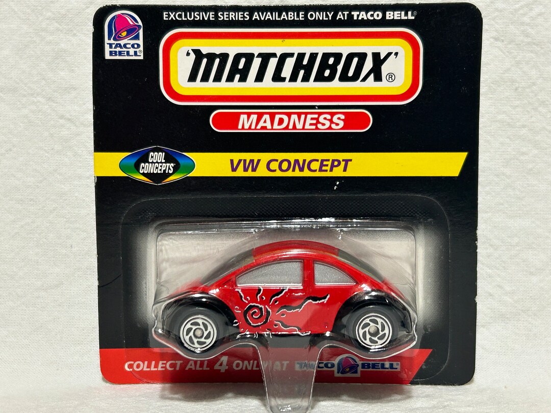 Vintage 1998 Matchbox Madness Taco Bell Volkswagen Beetle Concept 1:64 ...