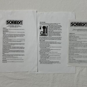 Vintage 1992 Sorry Board Game Slide Pursuit, Pre-owned Complete 16 ...