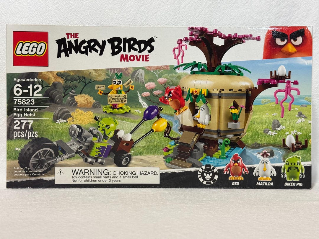 Lego 75823 Angry Birds Island Egg Heist, 277 Pieces 3 Minifigures ...