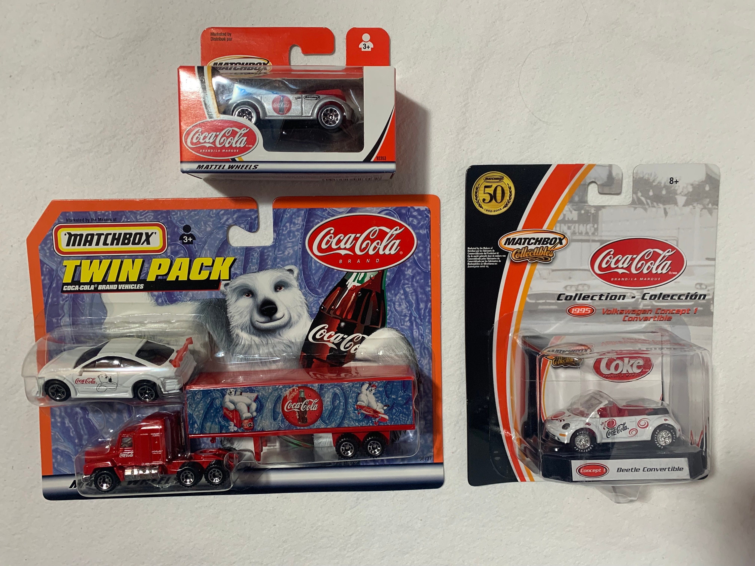 Matchbox Coca-cola Brand Die-cast Vehicles Lot of 3, Polar Bear Car ...