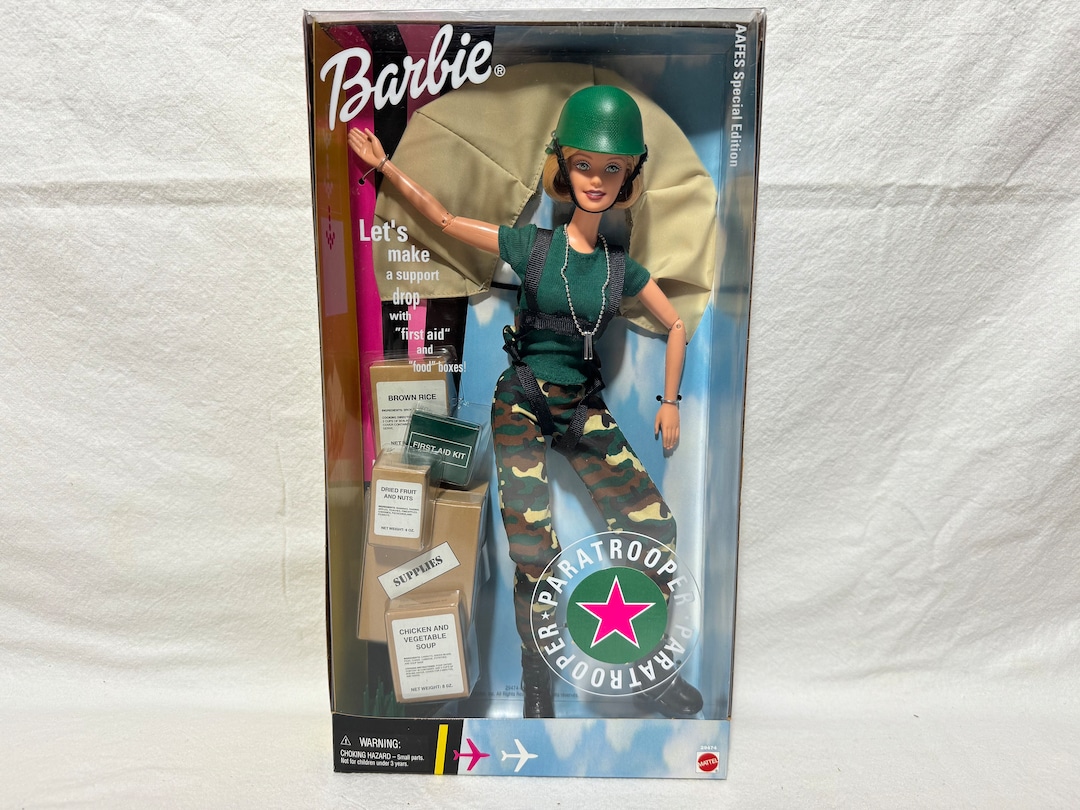 Vintage 2000 Barbie Paratrooper AAFES Special Edition 11.5inch Blonde ...