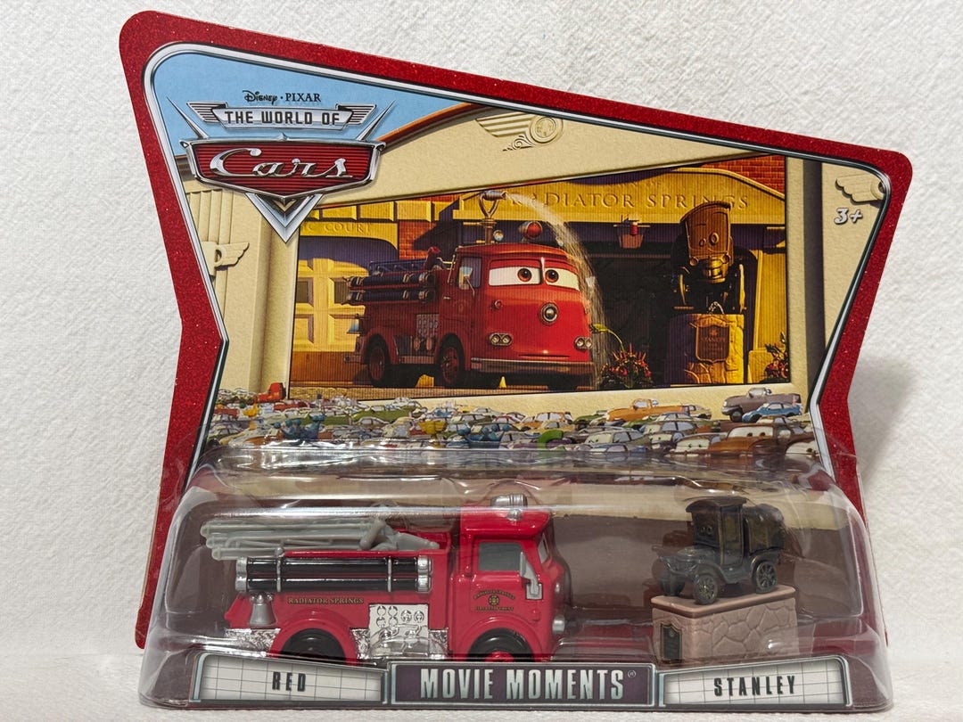 Disney Pixar Cars Red Firetruck and Stanley Model T 2 Pack, Movie ...