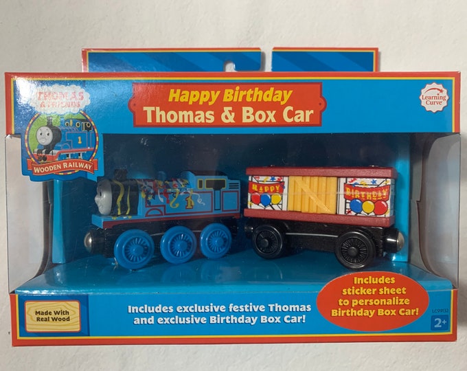 Thomas & Friends Happy Birthday Box Car LC00132 Wooden Railway Train ...