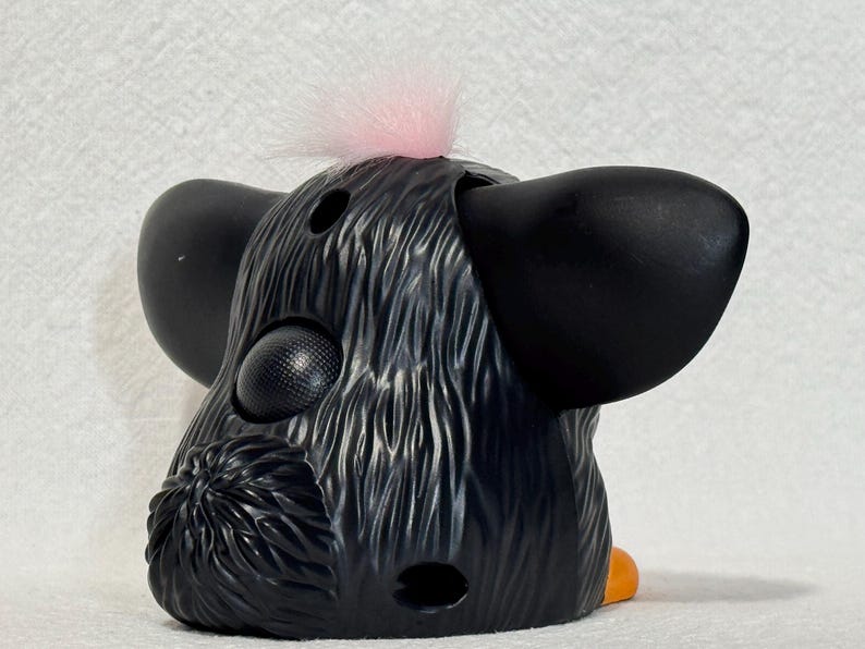 Furby 1998 Plastic Mcdonald's Happy Meal Toy, 3" Black With Pink Belly ...
