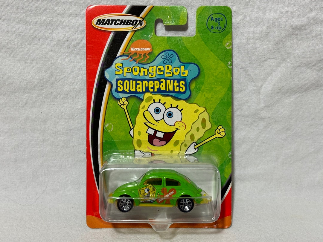 Matchbox Spongebob Squarepants Volkswagen Beetle Green VW Bug 1:64 Die ...