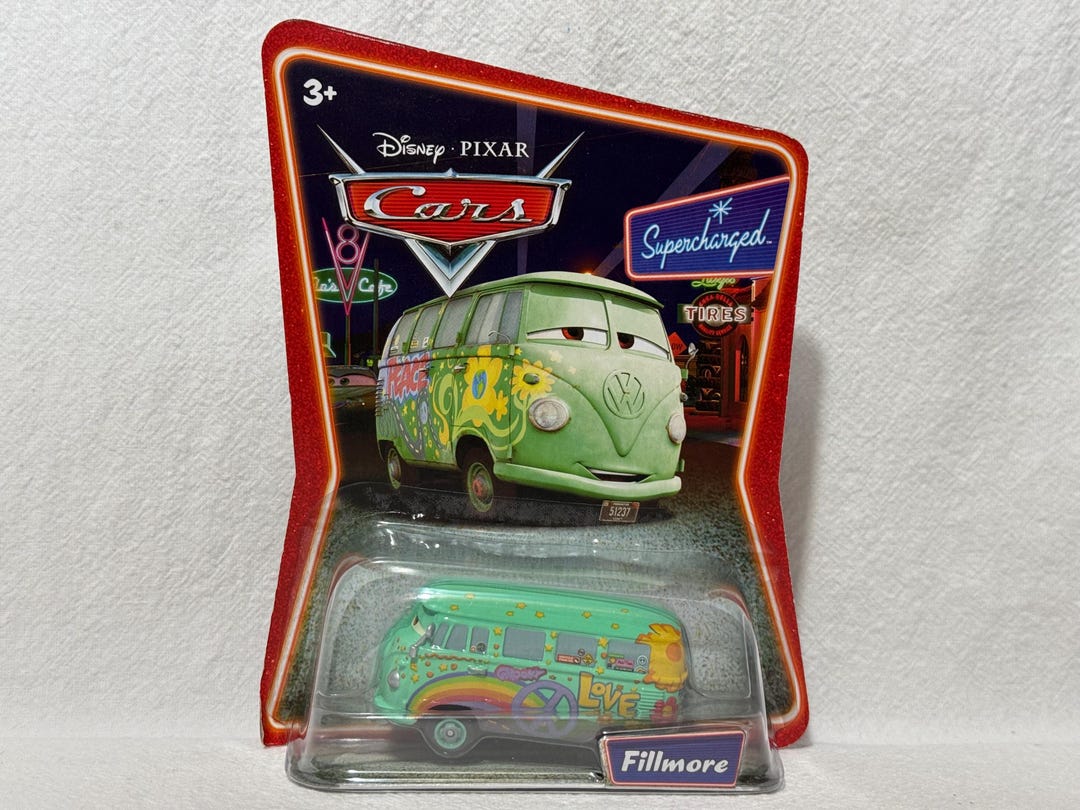 Disney Pixar Cars Fillmore 1960 Volkswagen Type 2 Bus, New in Box ...