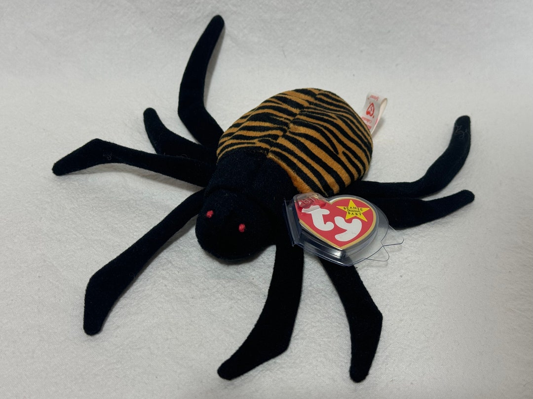 TY Beanie Baby Spinner the Spider PE Pellets Beanbag Plush Soft Stuffed ...