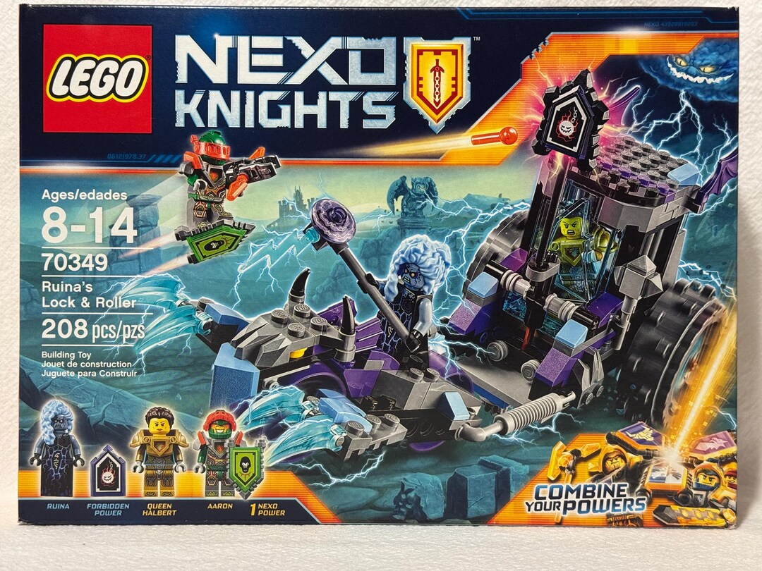 Lego 70349 Nexo Knights Ruina's Lock & Roller 208 Pieces 3 Minifigures ...