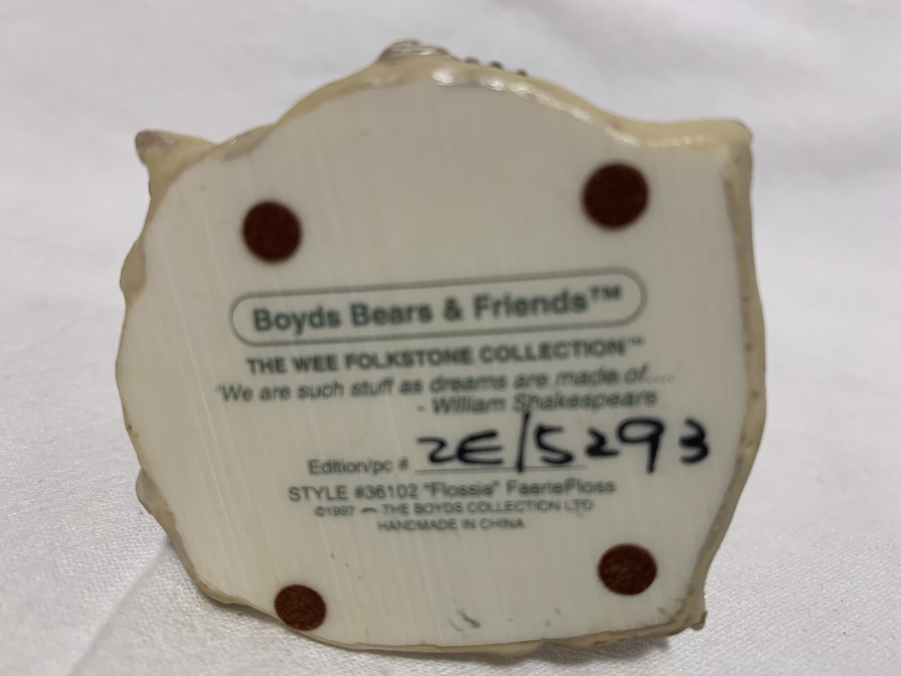 Boyds Bears & Friends Wee Folkstones Flossie Faeriefloss - Etsy