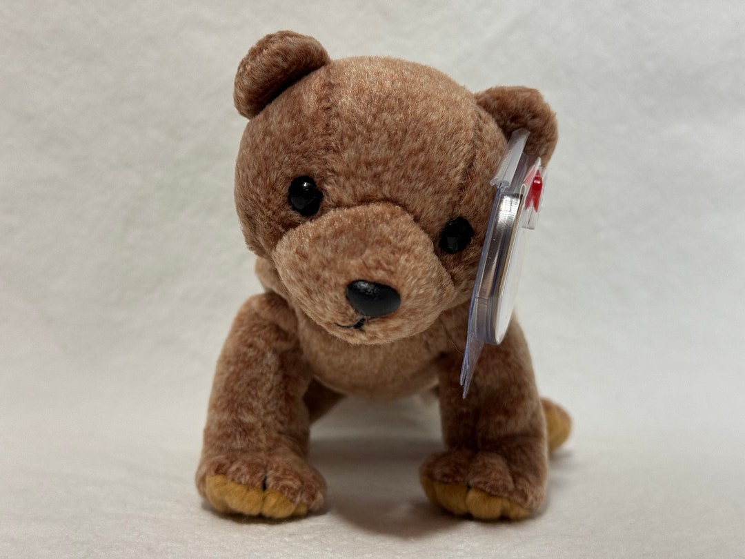 TY Beanie Baby Pecan the Brown Bear PE Pellets Beanbag 7" Plush Soft ...