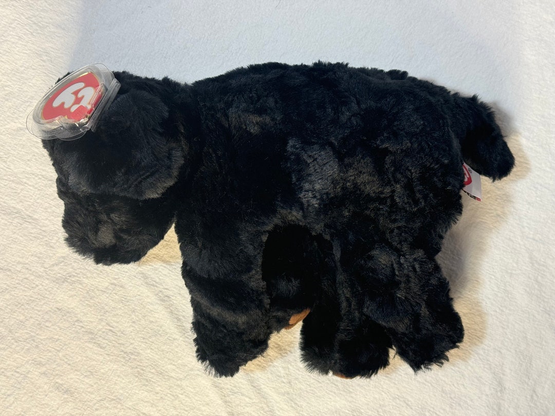 TY Beanie Buddies Pepper Black Puppy Dog, PVC Pellets Beanbag Large 11 ...