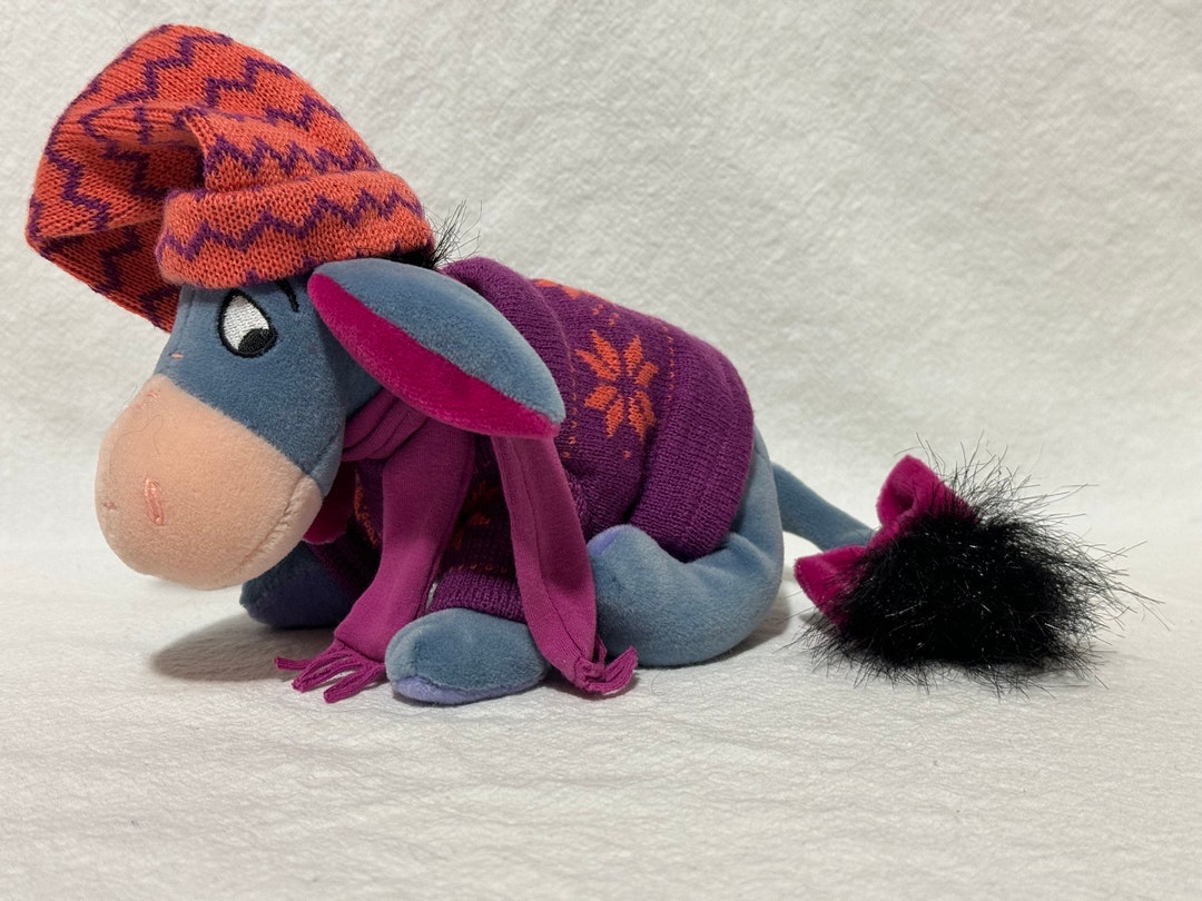 Rare Vintage 2000 Disney Store Eeyore Beanbag Plush With Tags, Only Sold in Europe, Purple ...