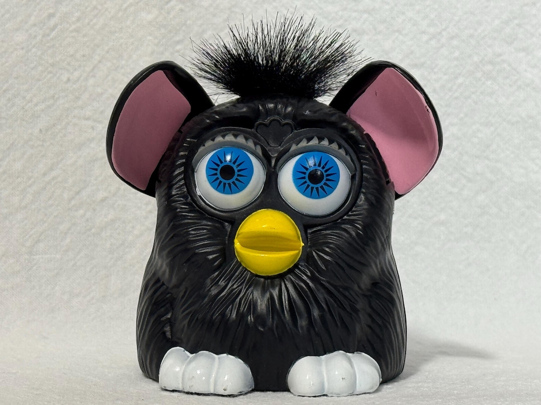 Furby 1998 Plastic Mcdonald's Happy Meal Toy, 3" Black With Black Hair ...