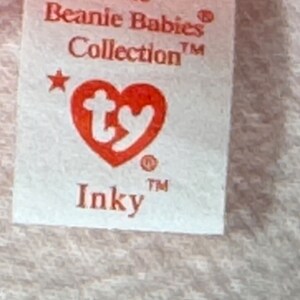 TY Beanie Baby Inky the Octopus PVC Pellets Beanbag Plush Soft Stuffed ...