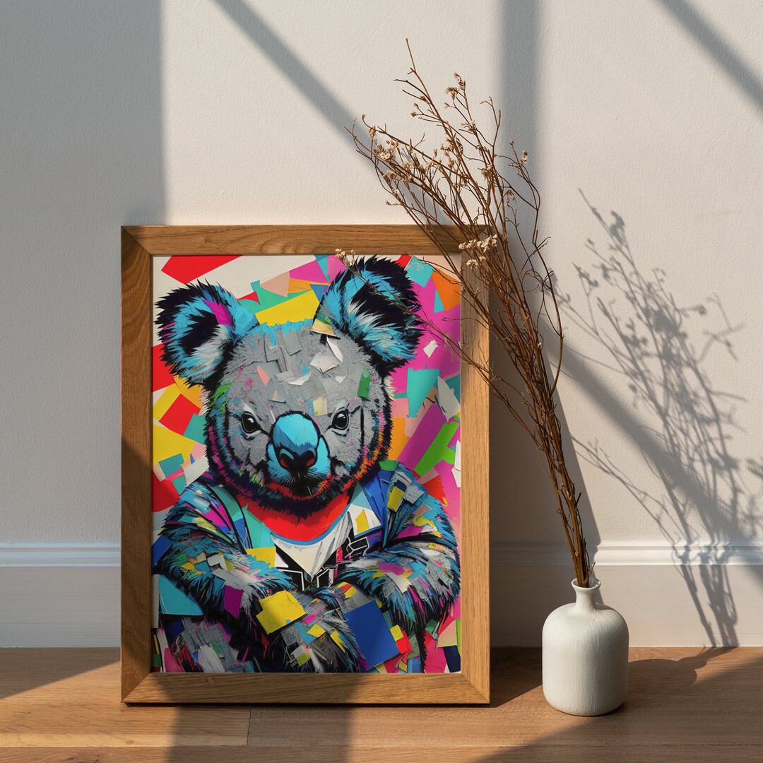 Torn Paper Koala: Unique AI Artwork for Your Walls - Etsy UK