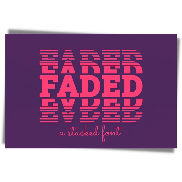 Faded Font - Etsy