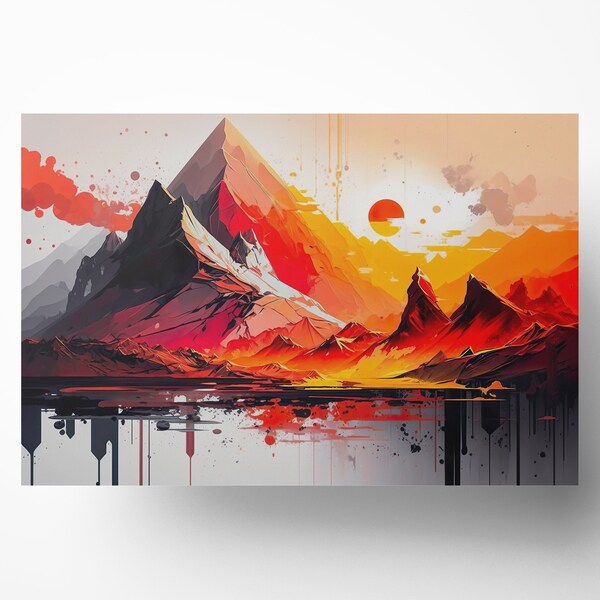 Volcano Art - Etsy