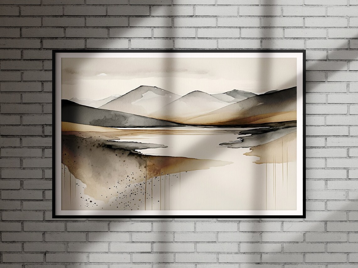Japandi Wall Art Print, Watercolor Wall Art, Minimalist Art, Modern Art ...