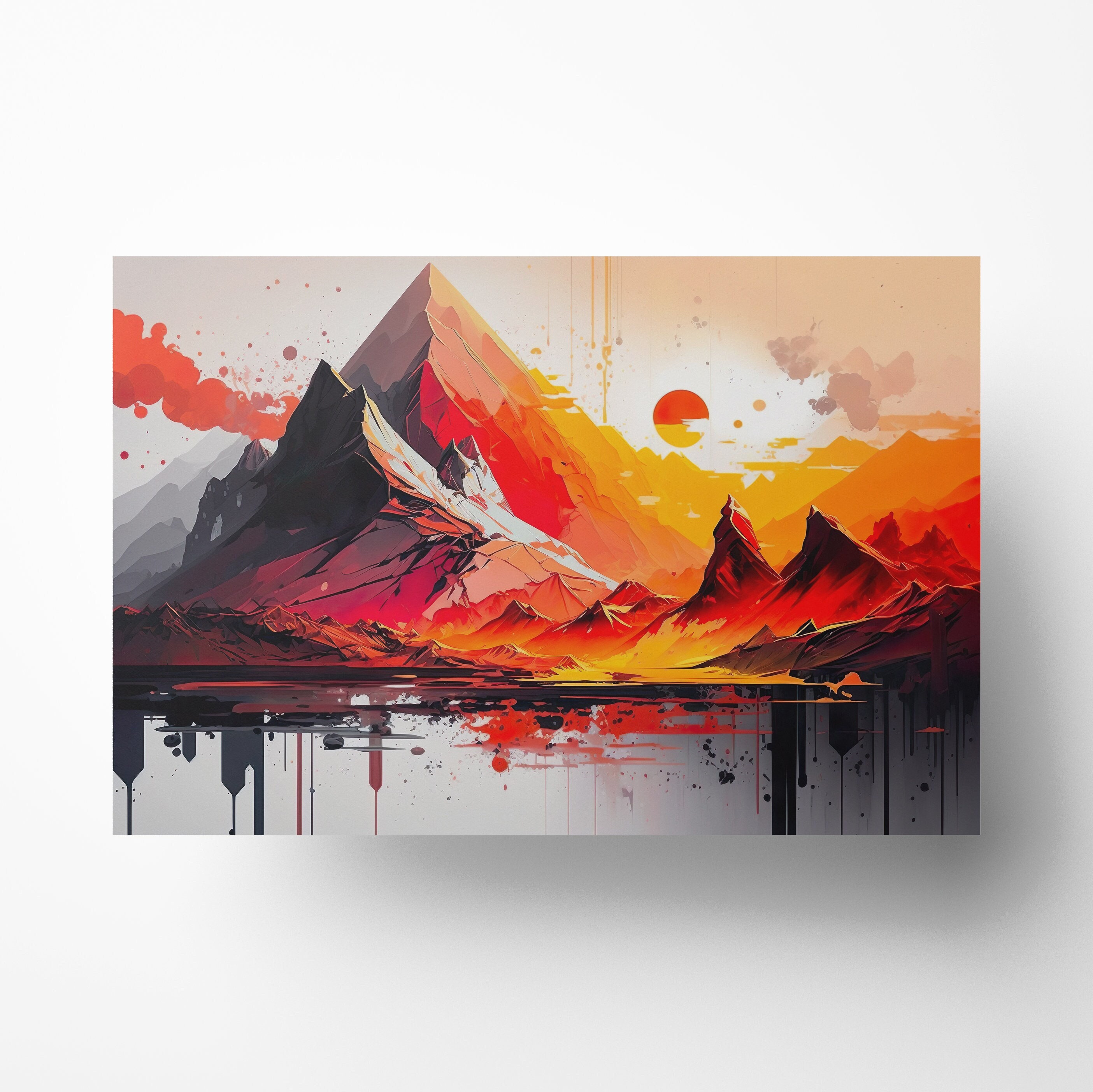 Abstract Volcano Painting