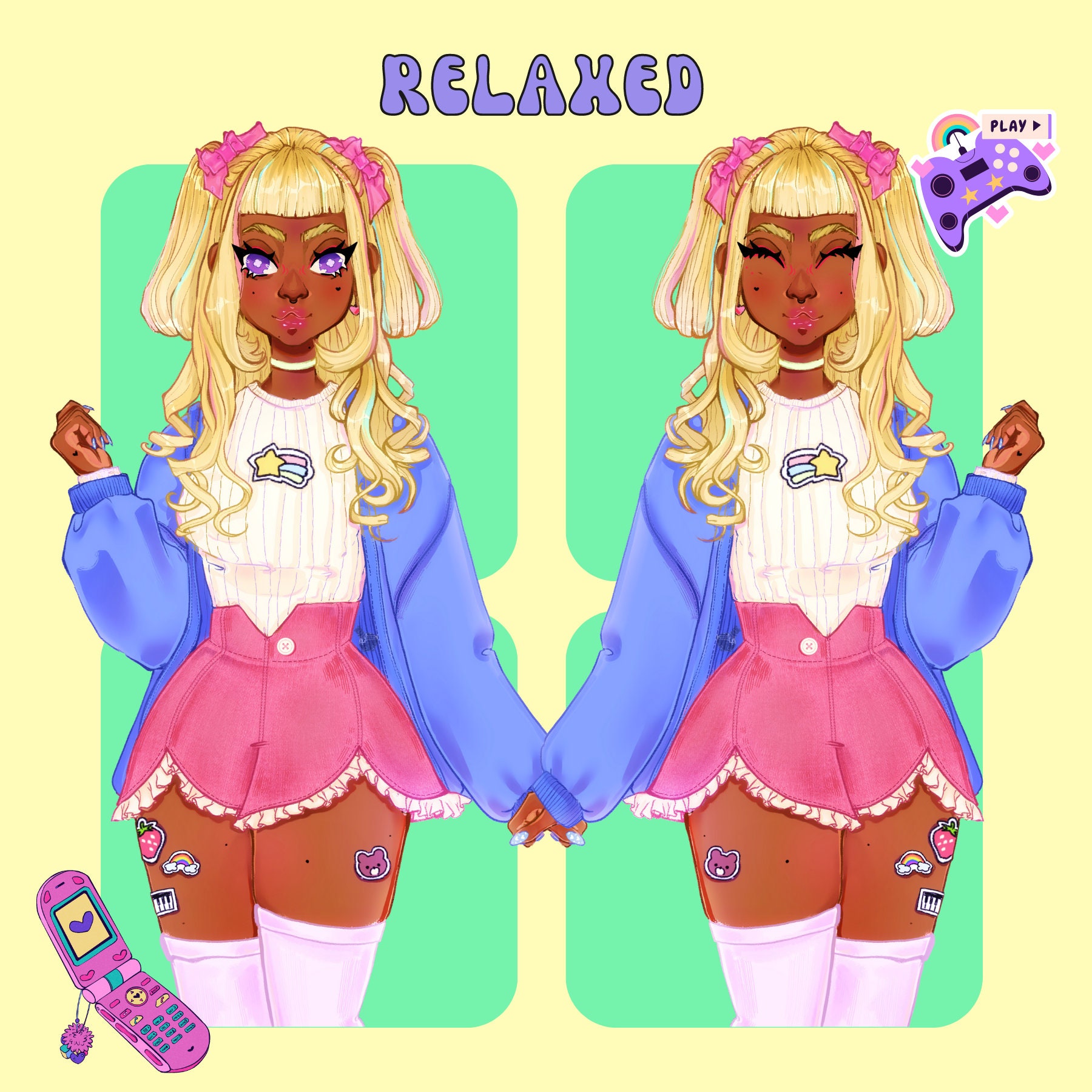 Kawaii E Girl Pngtuber Cute Anime E Girl Ready Gaming Vtuber Avatar