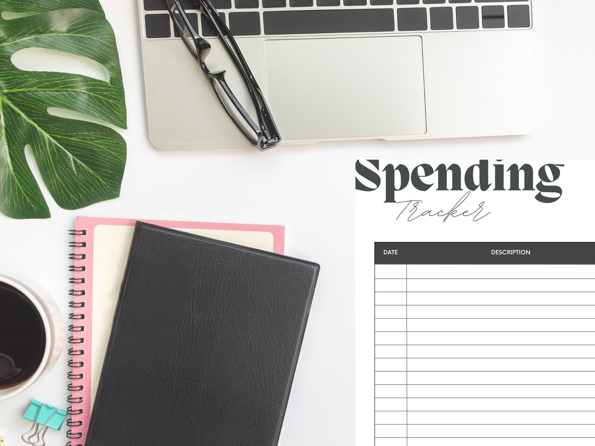 Spending Tracker Printable Expense Worksheet for Daily Budget Digital ...