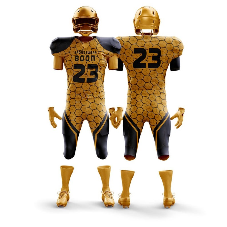 Customize 10 American Football Uniform Sets: Personalize Adult Team ...