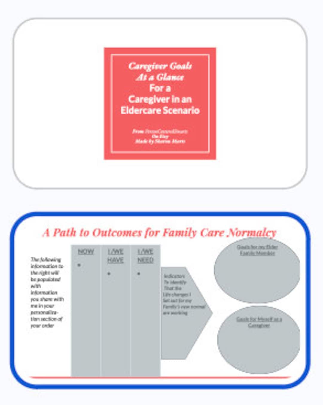 Multi-generational Caregiver Visual Goals "at a Glance" - Etsy