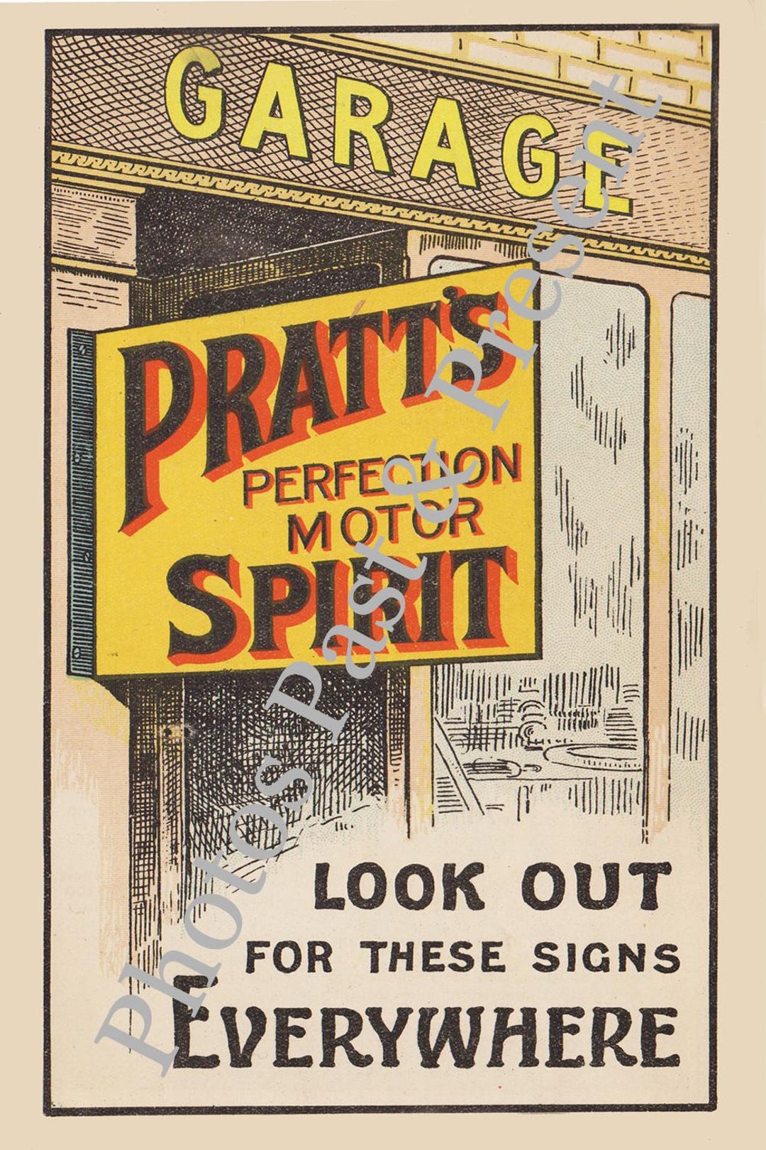 Vintage Motoring Signs and Posters, Printable Digital Download, Pratts ...