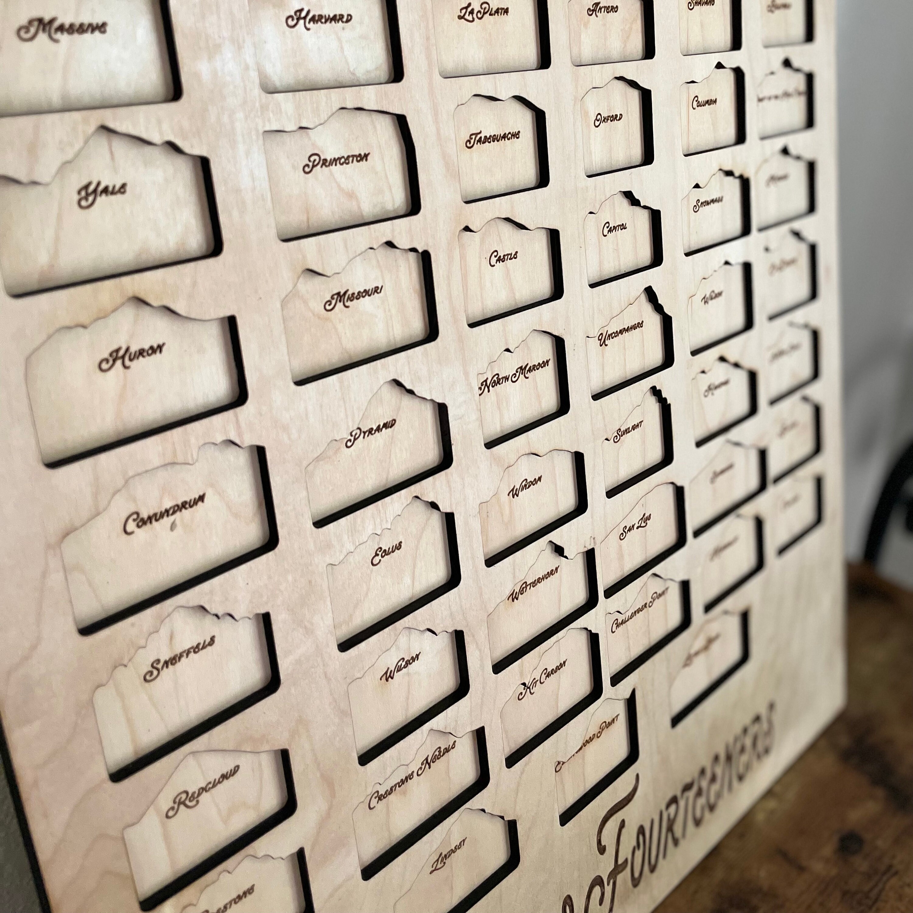 Colorado 14er Bucket List Tracker | Outdoors Hiker Gift | 14,000 ...