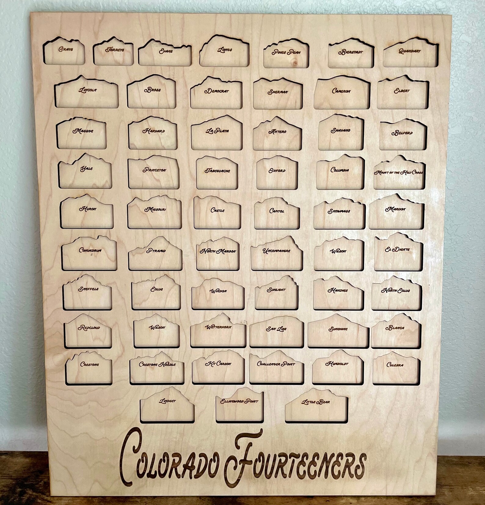 Colorado 14er Bucket List Tracker | Outdoors Hiker Gift | 14,000 ...