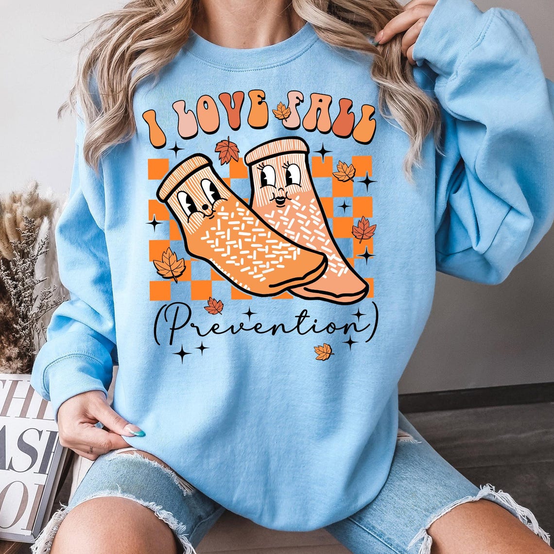 I Love Fall Prevention Shirt, Thanksgiving Nurse Sweater, Fall Risk DPT ...