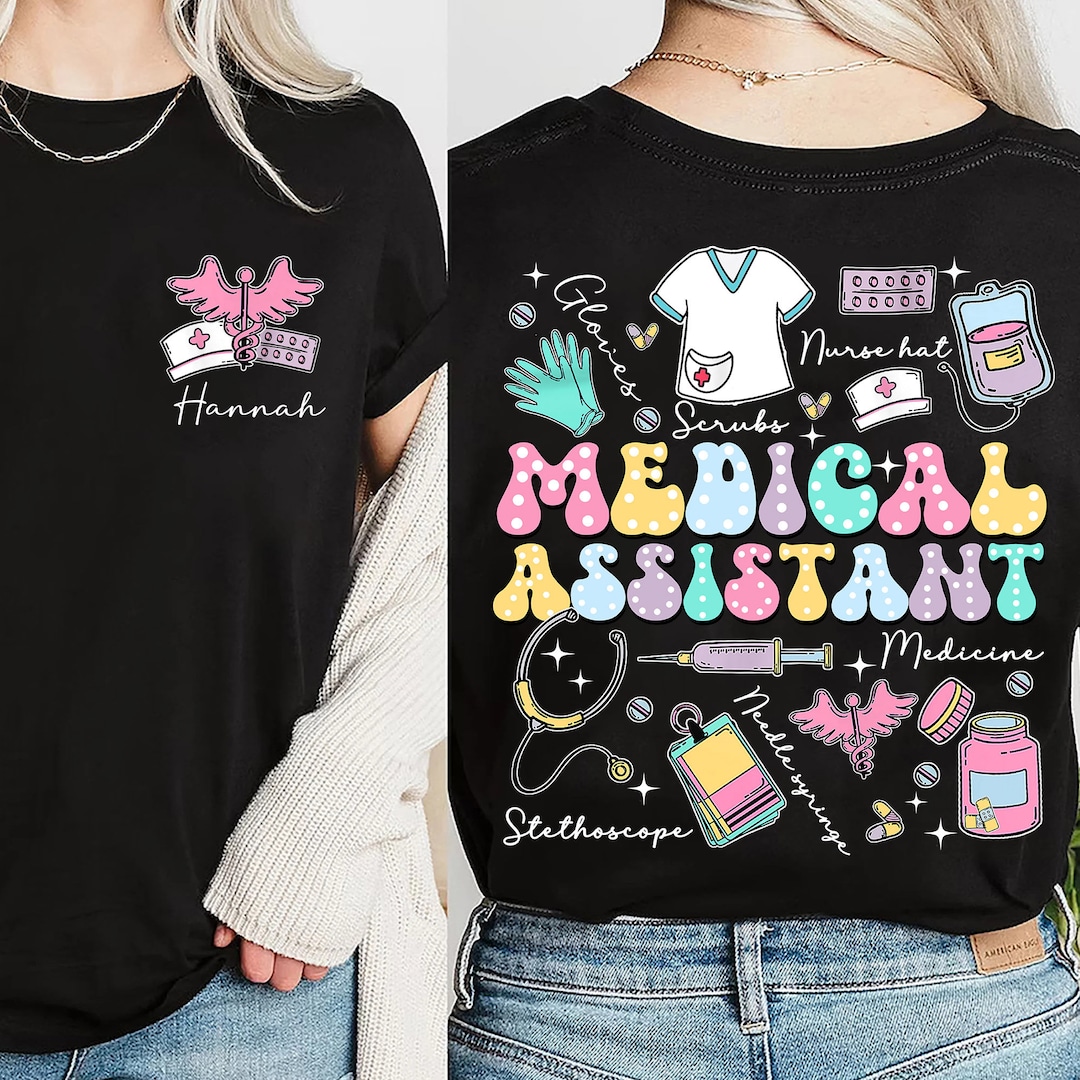 Medical Assistant Shirt, Custom Name Nurse Shirt, CMA Shirt, Nursing ...