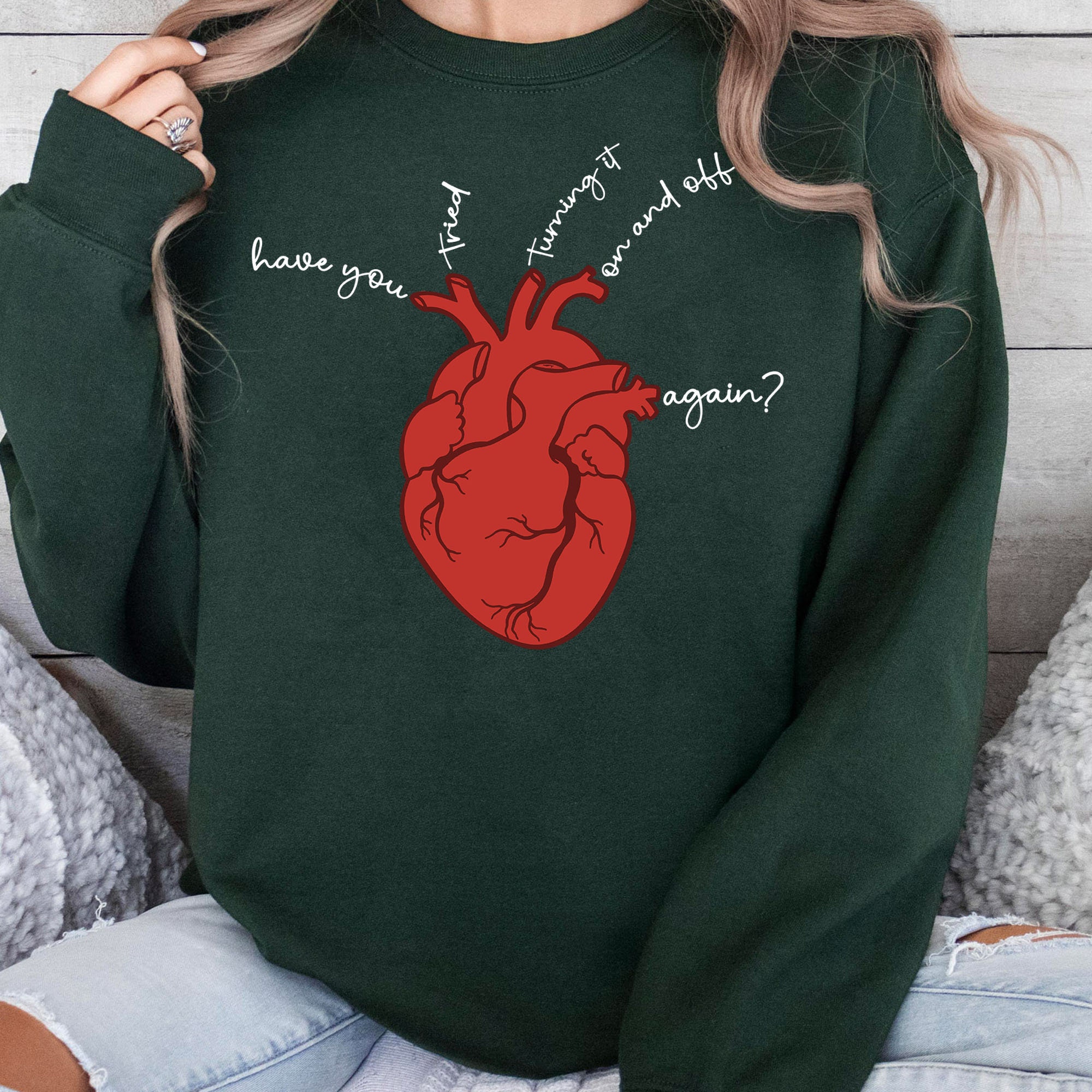 Cardiac Nurse Shirt, Heart Anatomy CVICU Sweatshirt, Anatomical Heart ...