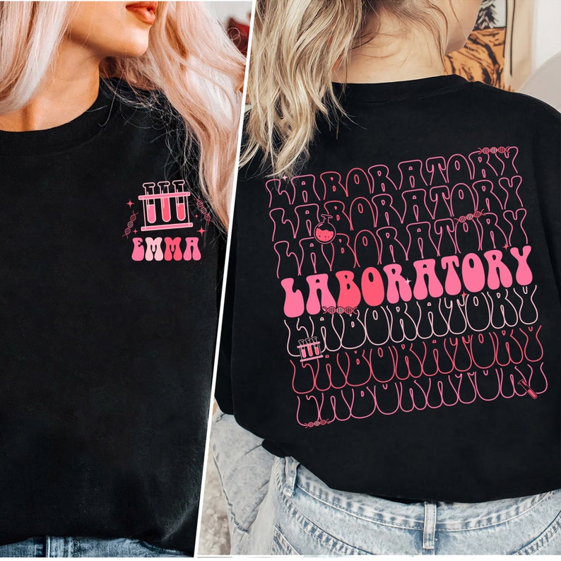 Custom Name Laboratory Shirt, Medical Lab Science Sweatshirt, Lab Tech ...