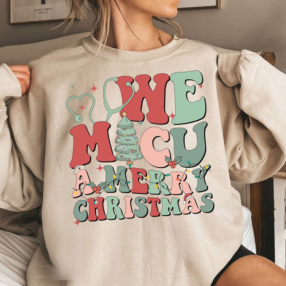 MICU Nurse Christmas Shirt, MICU a Merry Christmas Tshirt, Medical ICU ...