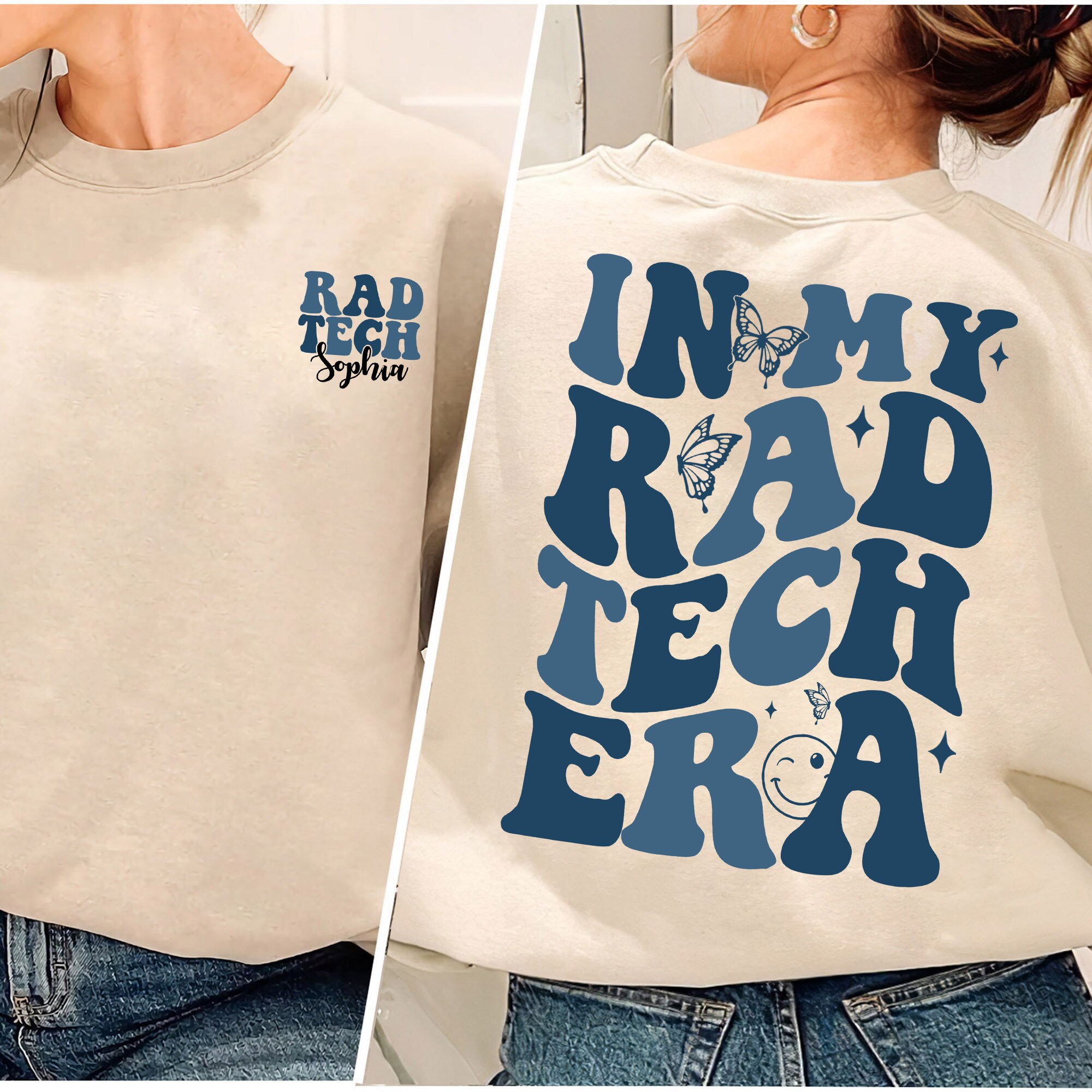 In My Rad Tech Era Shirt, RT Nurse Shirt, Custom Name Rad Tech Shirt ...