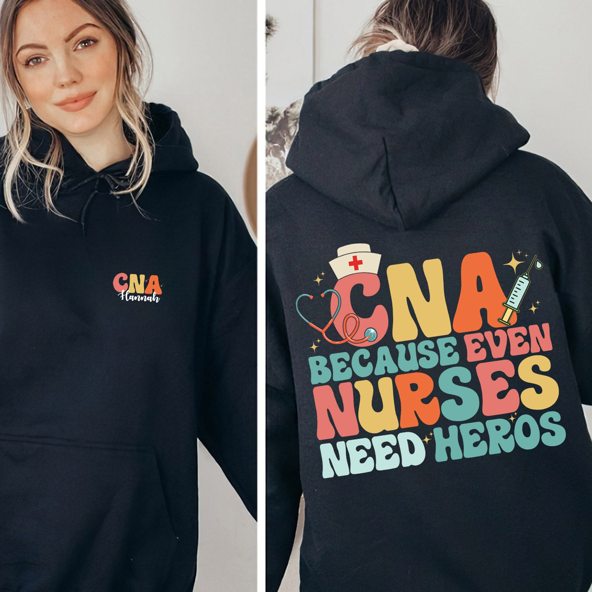 Personalized CNA Nurse Sweatshirt, Custom CNA Nurse Shirt, CNA Nurse ...