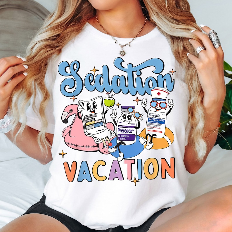 Cute ICU Nurse Shirt, Sedation Vacation, Emergency Medicine, Surgical ...